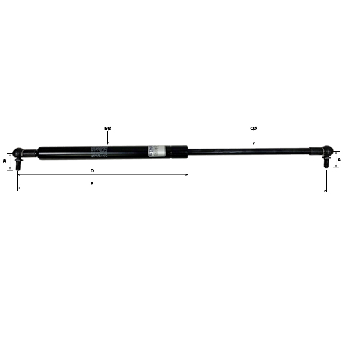 Ramp Gas Spring 2100N for Ifor Williams P1193 - Barrett Trailers